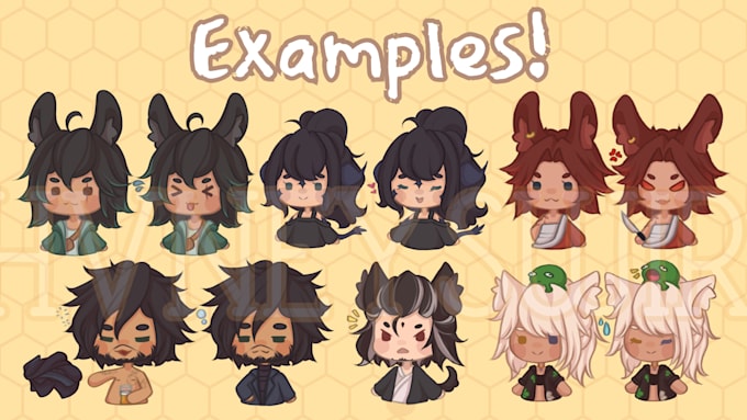 Draw a custom ffxiv pngtuber in a chibi style by Hvneyswirl | Fiverr