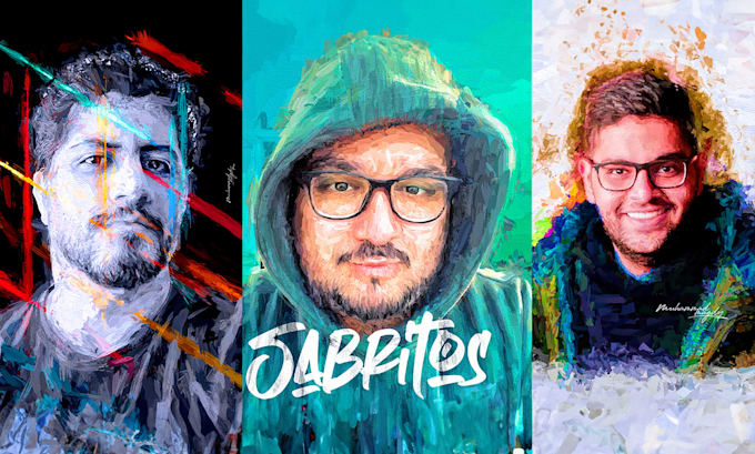 Draw a digital acrylic portrait by Muhmag | Fiverr