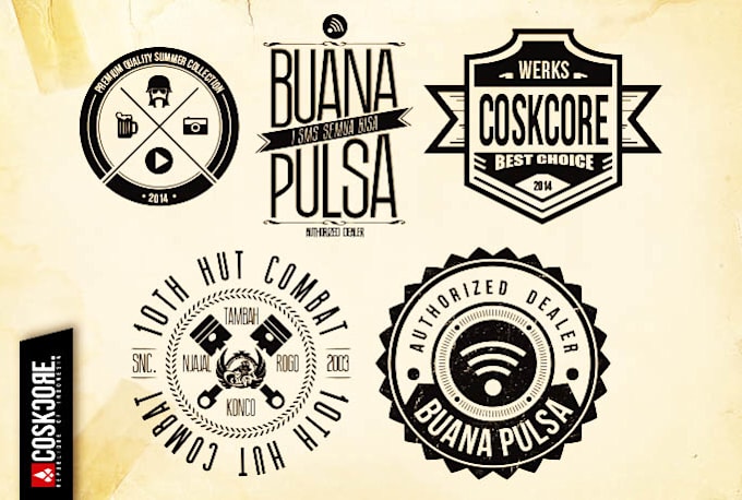 Design badge for your slogan or business campaign by Coskcore | Fiverr