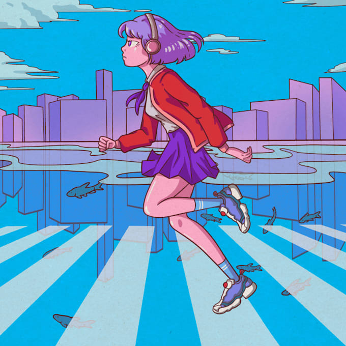 Draw city pop character colorful with style for you by S4rjohn | Fiverr