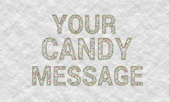 Draw logo, text or picture with hundreds of candy by Datatyping | Fiverr