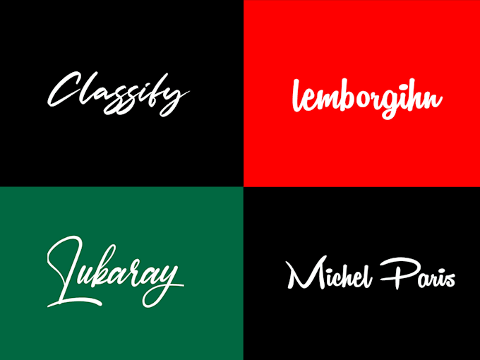 Design handwritten, scripted logo and calligraphy signature by ...