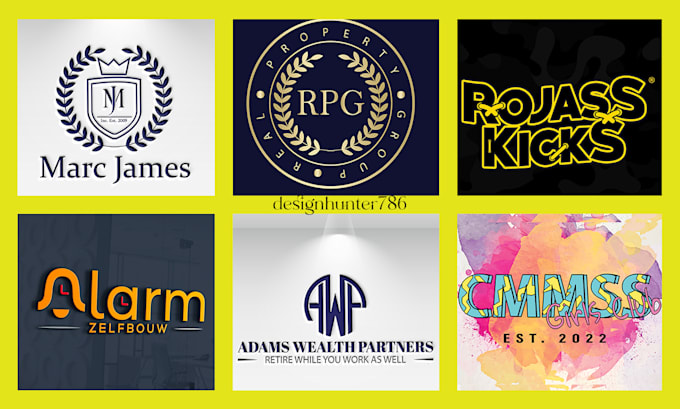 Design a simple clean monogram initial lettering logo by ...