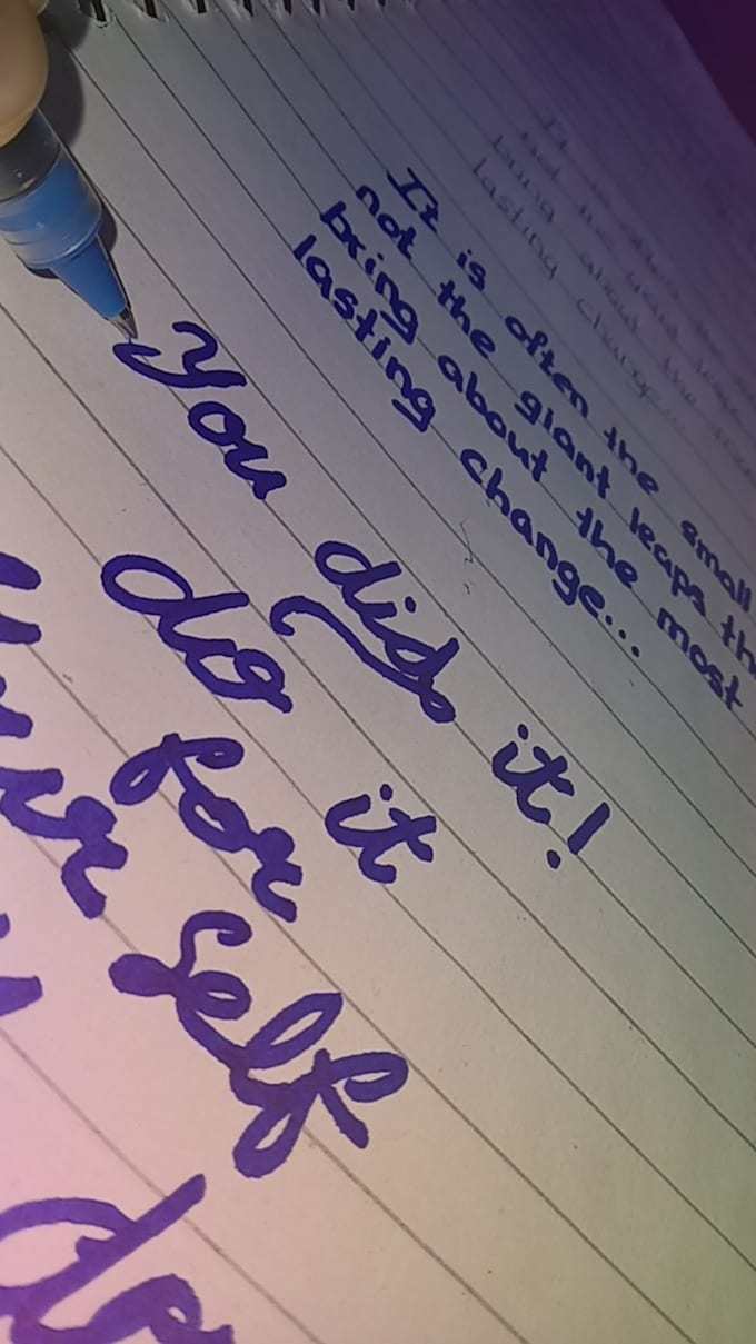 Write anything with my neat and beautiful handwriting by Mehakofficial ...