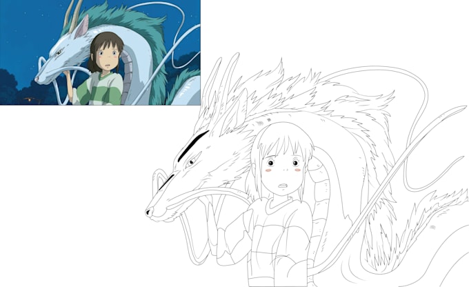 Draw your beloved anime characters into mesmerizing line art by Omarofs ...