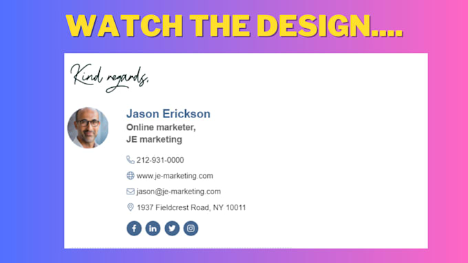 Create A Clickable Html Email Signature Clickable Html By Fahadali