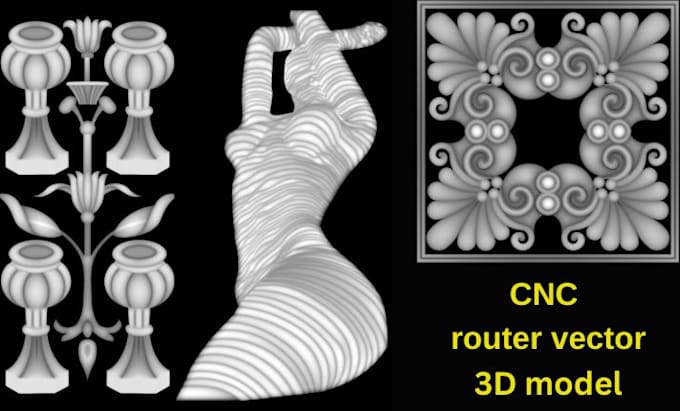 Do vectric aspire 3d model stl toll path gcode cnc programming by Tresscncsopun | Fiverr