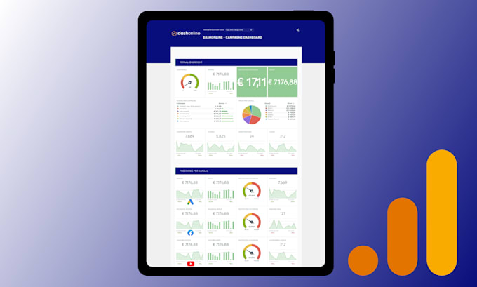 Build a google analytics dashboard by Dashonline_ | Fiverr