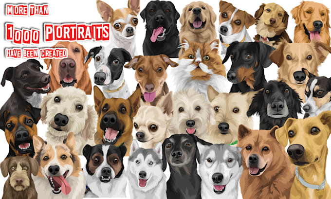 Create vector portraits for your pets by Portrait_mill | Fiverr