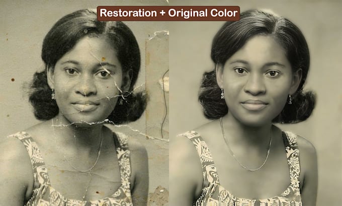 Repair fix retouch restore old photo and colorize by Rizapinandita | Fiverr