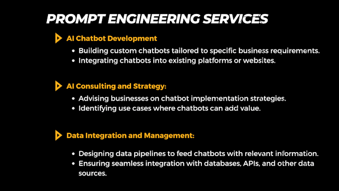 Provide prompt engineering services to train your chatbot by Sibghaat ...