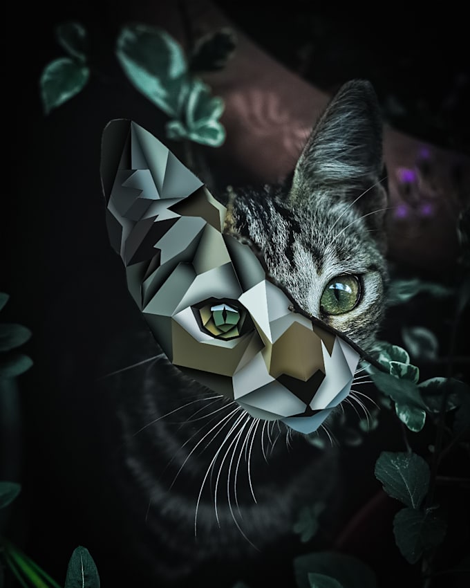 Create a unique low poly design form photos by Rajdzn | Fiverr