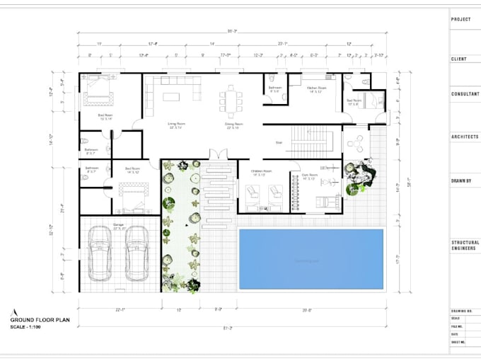 Create a professional architecture 2d design by Zaminabbass761 | Fiverr