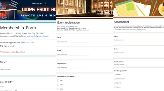 Create google forms, sheets and survey form by Awais2u69 | Fiverr