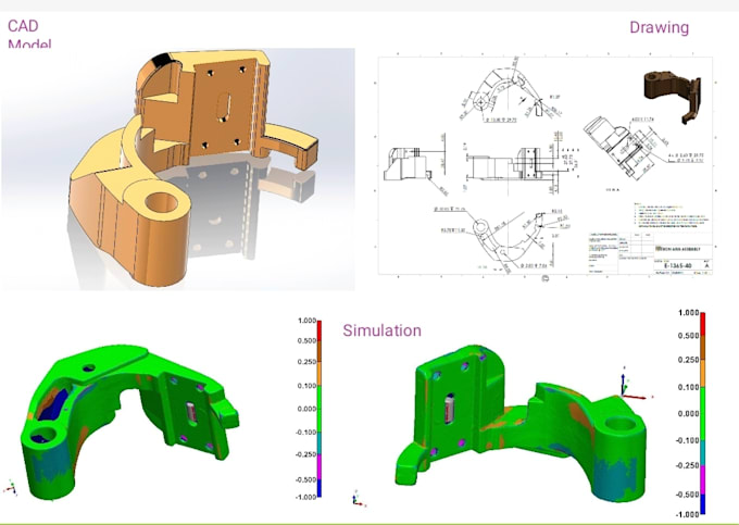 Design 2d and 3d with fea,cae,cfd simulation on solidworks and ansys by Sahil_bunker3 | Fiverr
