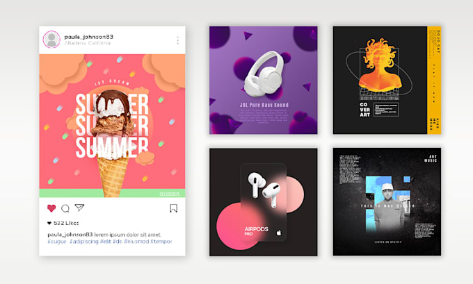 Design social media post graphics for facebook, instagram by ...