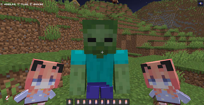 3d, 2d minecraft totems with your skins by Dmitrichq | Fiverr