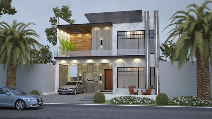 Visualization exterior 3d architectural design model by Multiskill340 ...