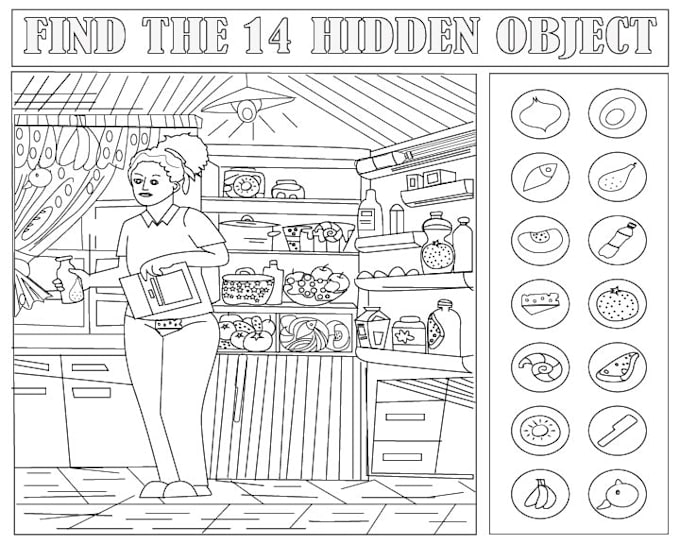 Draw professional hidden object picture by Designer_himi | Fiverr