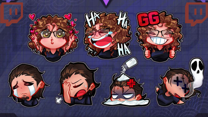 Create Chibi Twitch Emotes Sub Badges Cute Animated Emoji Sticker