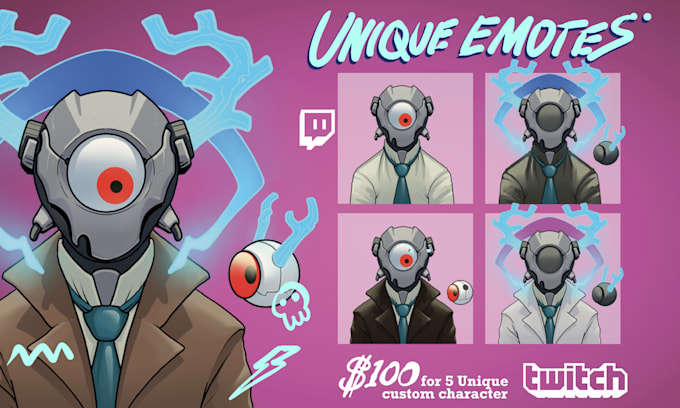 Create unique mascot illustration for your emotes by Tonymidi | Fiverr