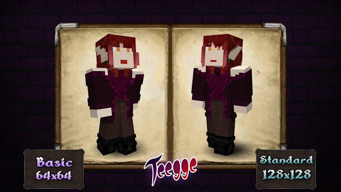 Create a custom realistic minecraft skin up to 128x128 by Teegge | Fiverr