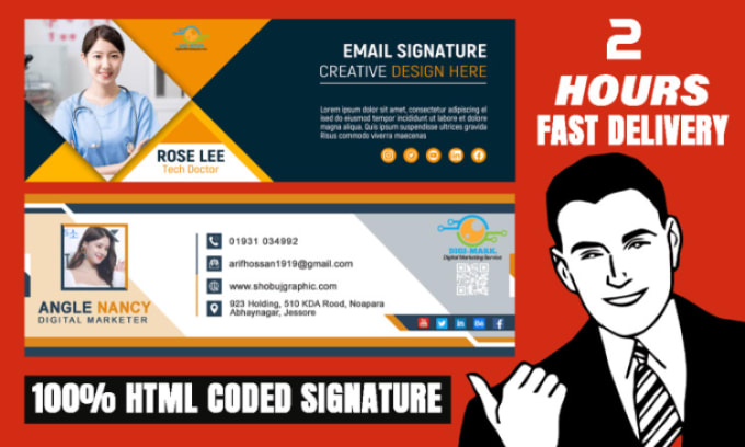 Make email signature html, clickable html email signature by ... Make email signature html, clickable html email signature by ...