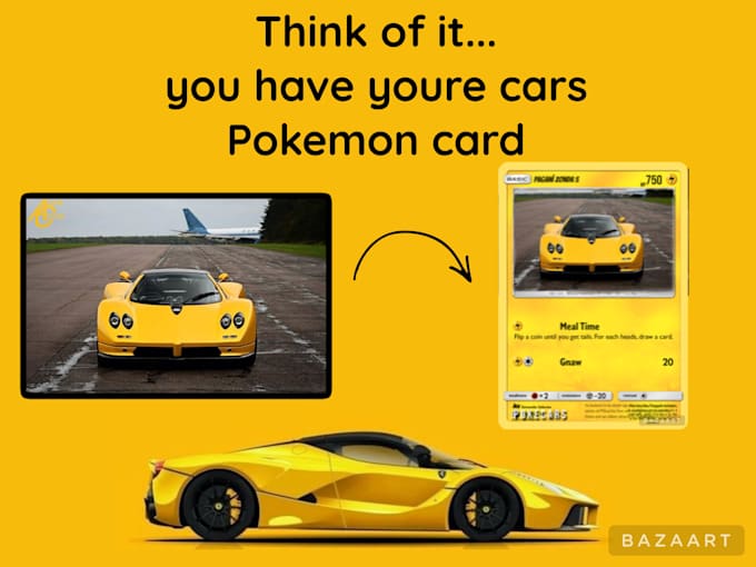 Make a pokemon card of your car by Aslanart166 | Fiverr