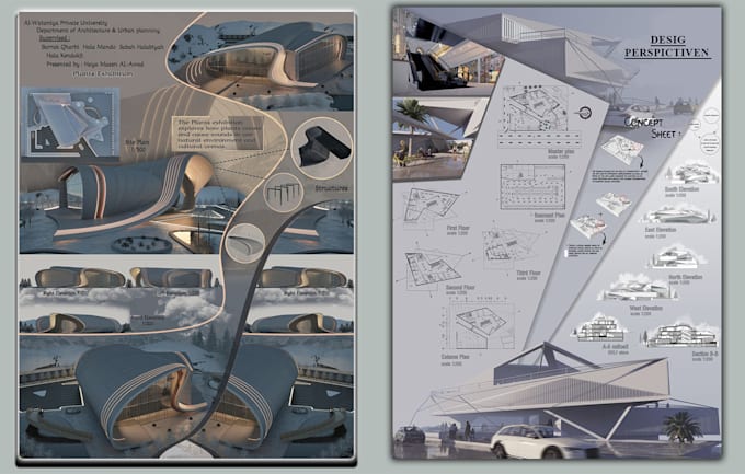 Design architectural presentation, panels, boards and poster in ...