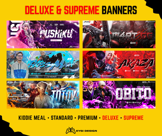 Design product logo, youtube and twitch banner by Gdazee | Fiverr
