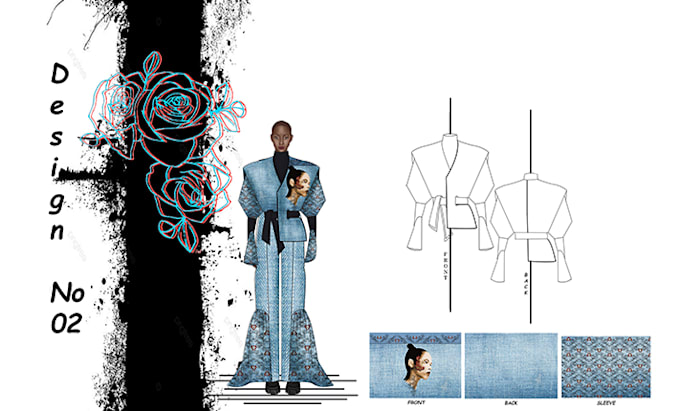 Make fashion technical drawings with details of any garment by Zameet ...