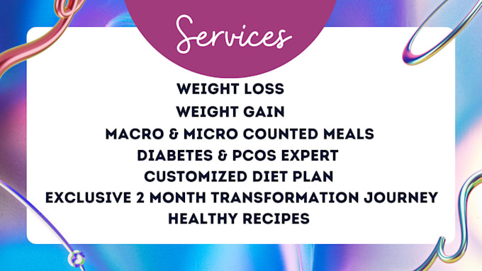Your personalized nutritionist and provide diet plan by Dn_farooq25 ...