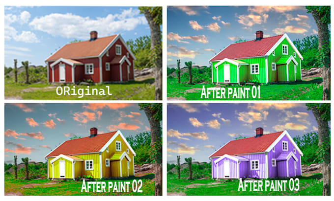 Change house facade wall color exterior repaint modernize by ...