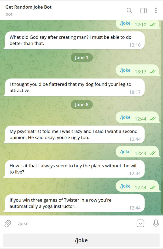 Develop your custom telegram bot by Iuriiv | Fiverr Develop your custom telegram bot by Iuriiv | Fiverr