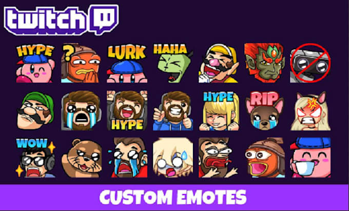 Make custom badges, cute twitch emote, chibi, animated emotes, pngtuber ...