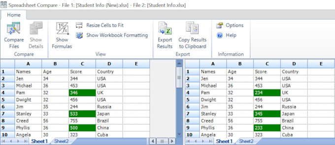 Find differences in two similar excel sheets by Shyamn9 | Fiverr