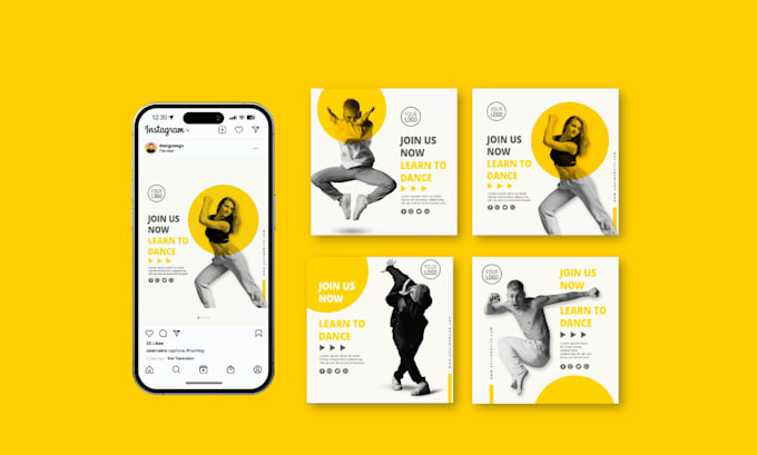 Design 9 instagram templates,social media templates using photoshop or ...