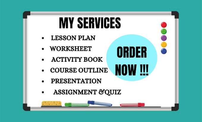 Create online course content, worksheet, lesson plan, quiz, workbooks ...