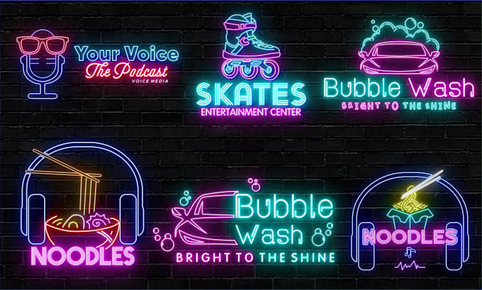 Design 2 custom 3d neon logo in just 8 hours for you by Studio129 | Fiverr