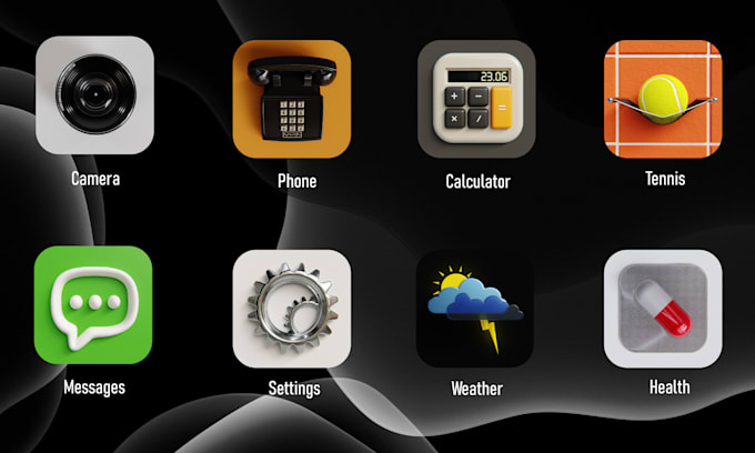 Design a 3d professional app icon by Csarberry | Fiverr