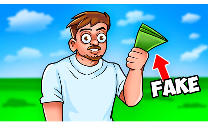 Eye catchy custom drawing youtube thumbnail design by Desingcrew | Fiverr