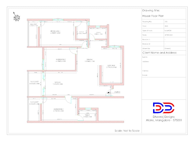 Be your draftsman for house plans, 2d floor plan blueprints by ...