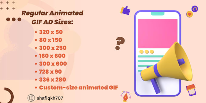 Design gif animated banners and animated gif ads by Shafiqkh707 | Fiverr