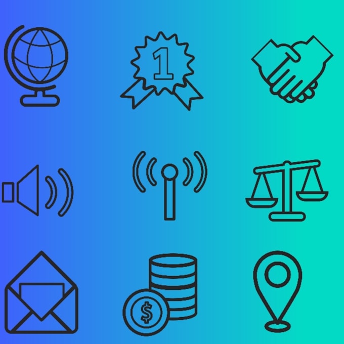 Design unique , simple and complex icons by Alpha18224 | Fiverr