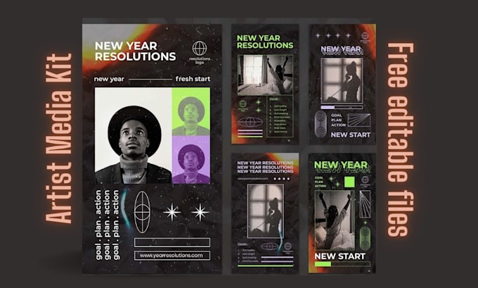 Design clickable epk, artist press kit or artist electronic press kit by S_l_adobe | Fiverr