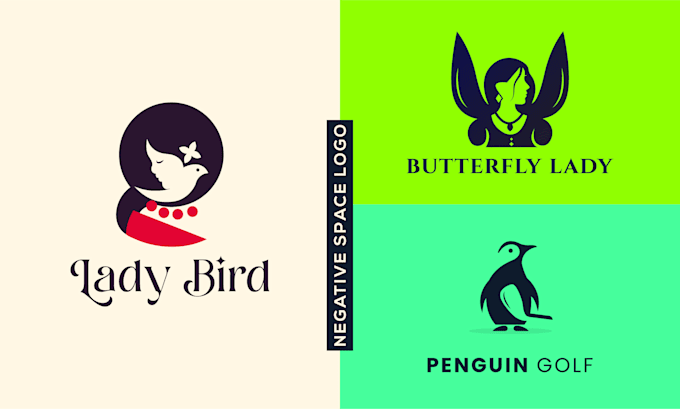 Creative and minimalist negative space logo by Mr_jaydeep | Fiverr