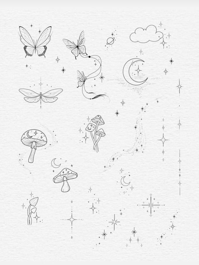 Design a minimalist or linework flash tattoo for you by Xkaiyaax | Fiverr