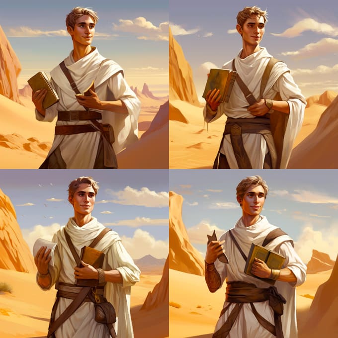 Create dnd character art for your game with dynamic pose by Haddyngum ...