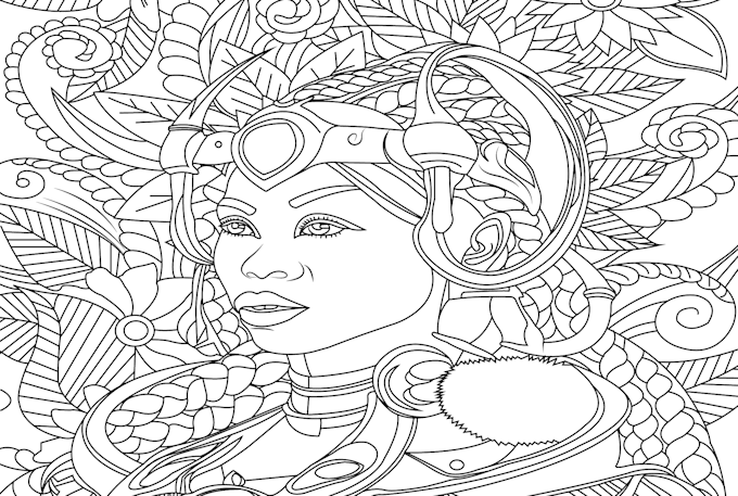 Do coloring page for children and aquult or photo to line art perfectly ...