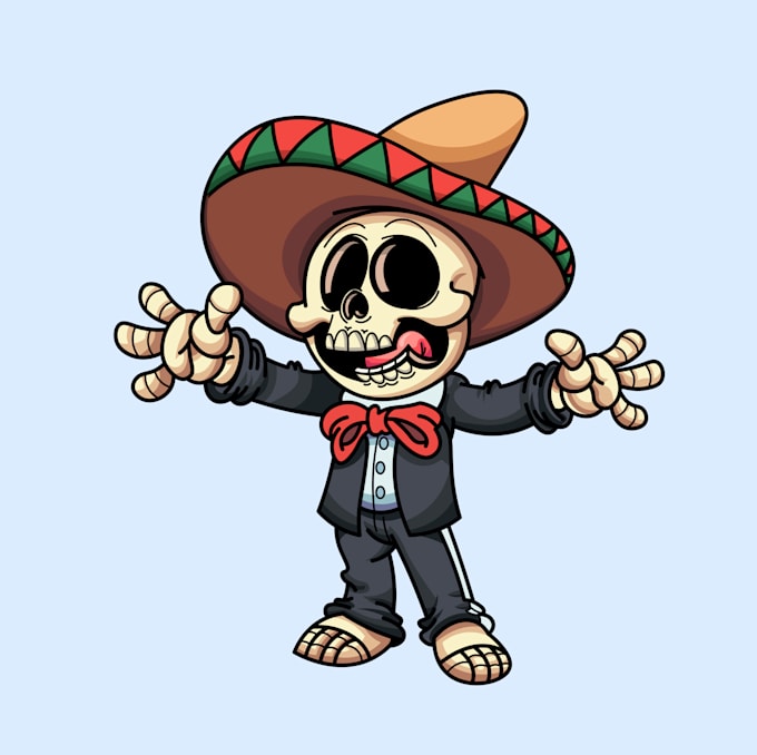 Make a cool cartoon style illustration of the character by Belkinok ...